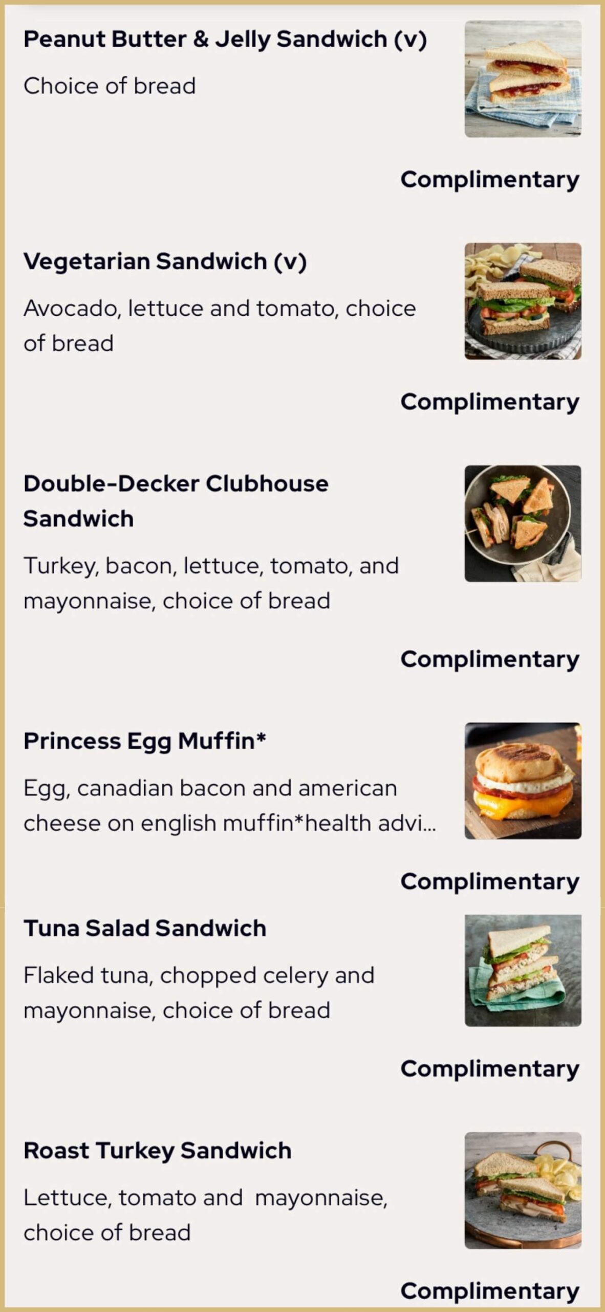 Princess Cruises Room Service Menu 2025 Prices & Tips!