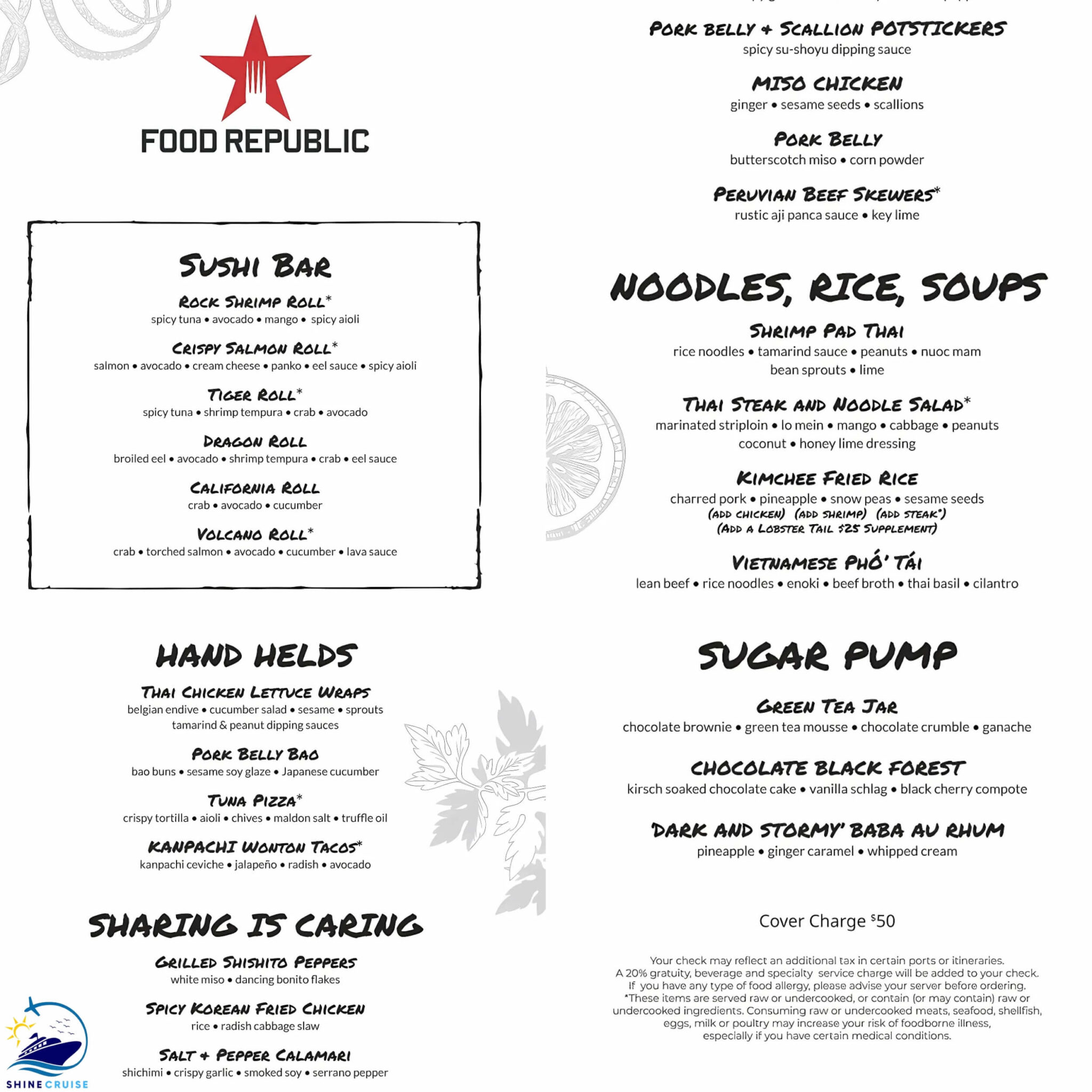 NCL Food Republic Menu for 2026 with Cost & Reviews