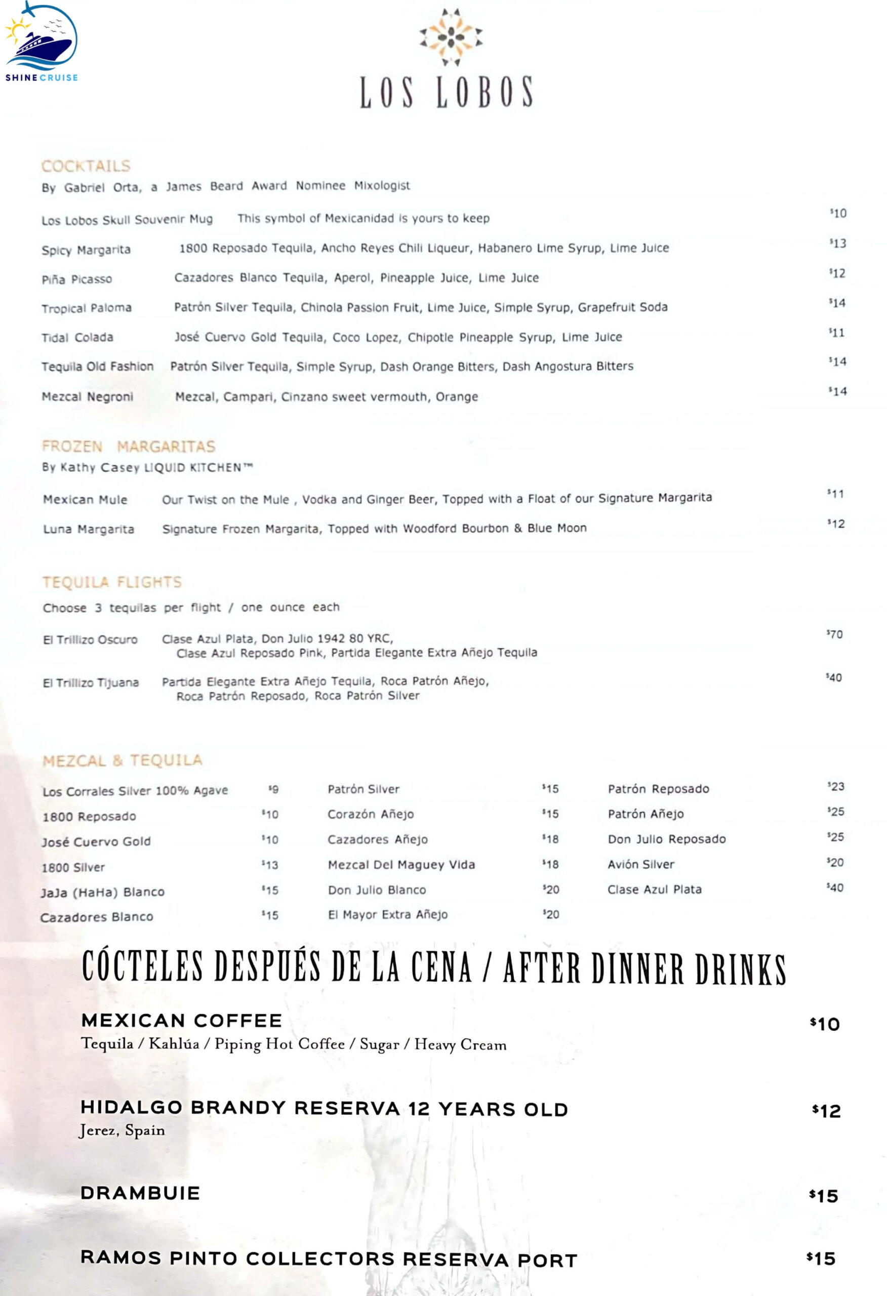 NCL Los Lobos Menu 2025 Review, Cost, and Tips