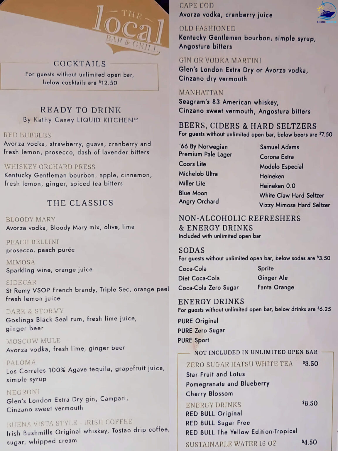 NCL The Local Menu 2025 Review & Tips - Shine Cruise