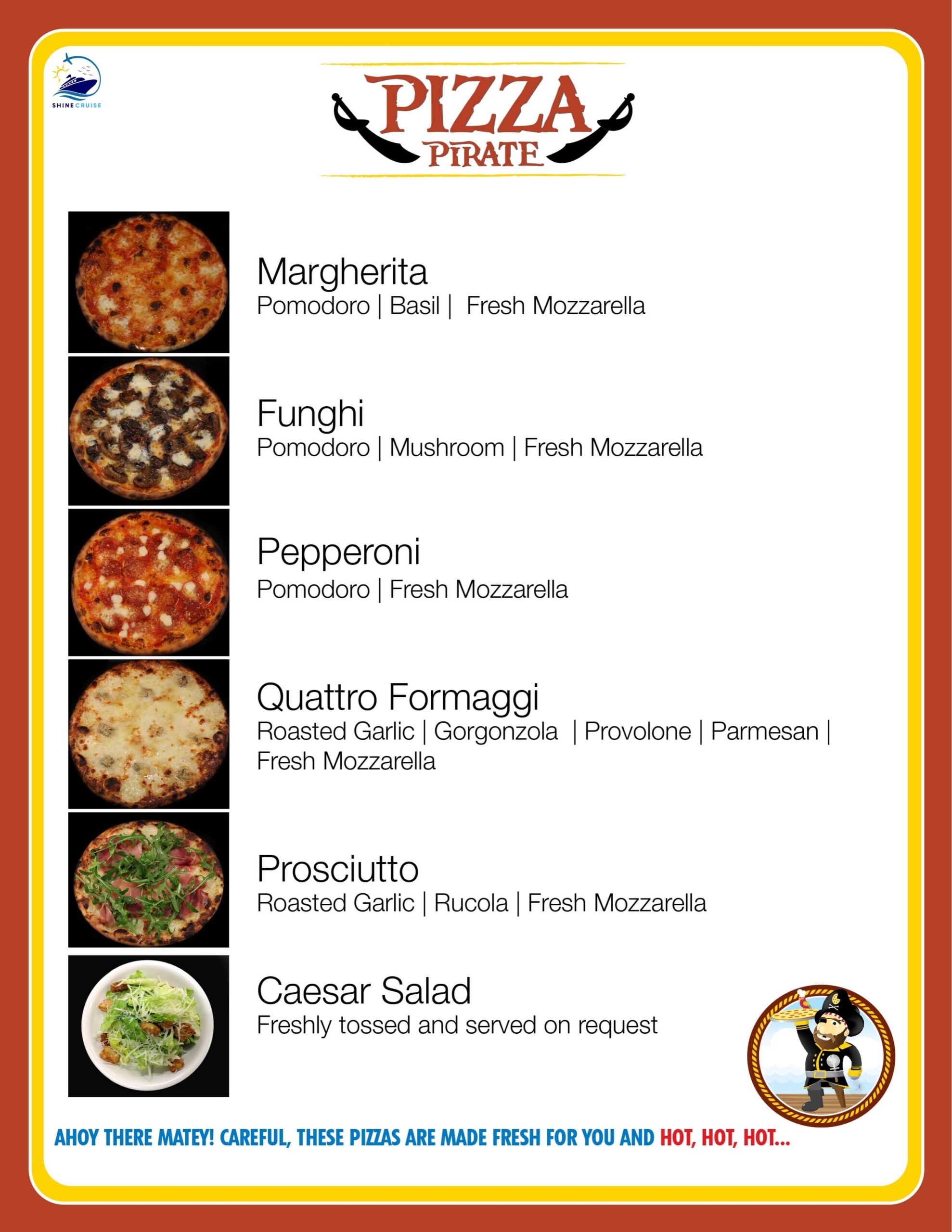 Carnival Pizza Pirate Menu 2025 Reviews & Tips