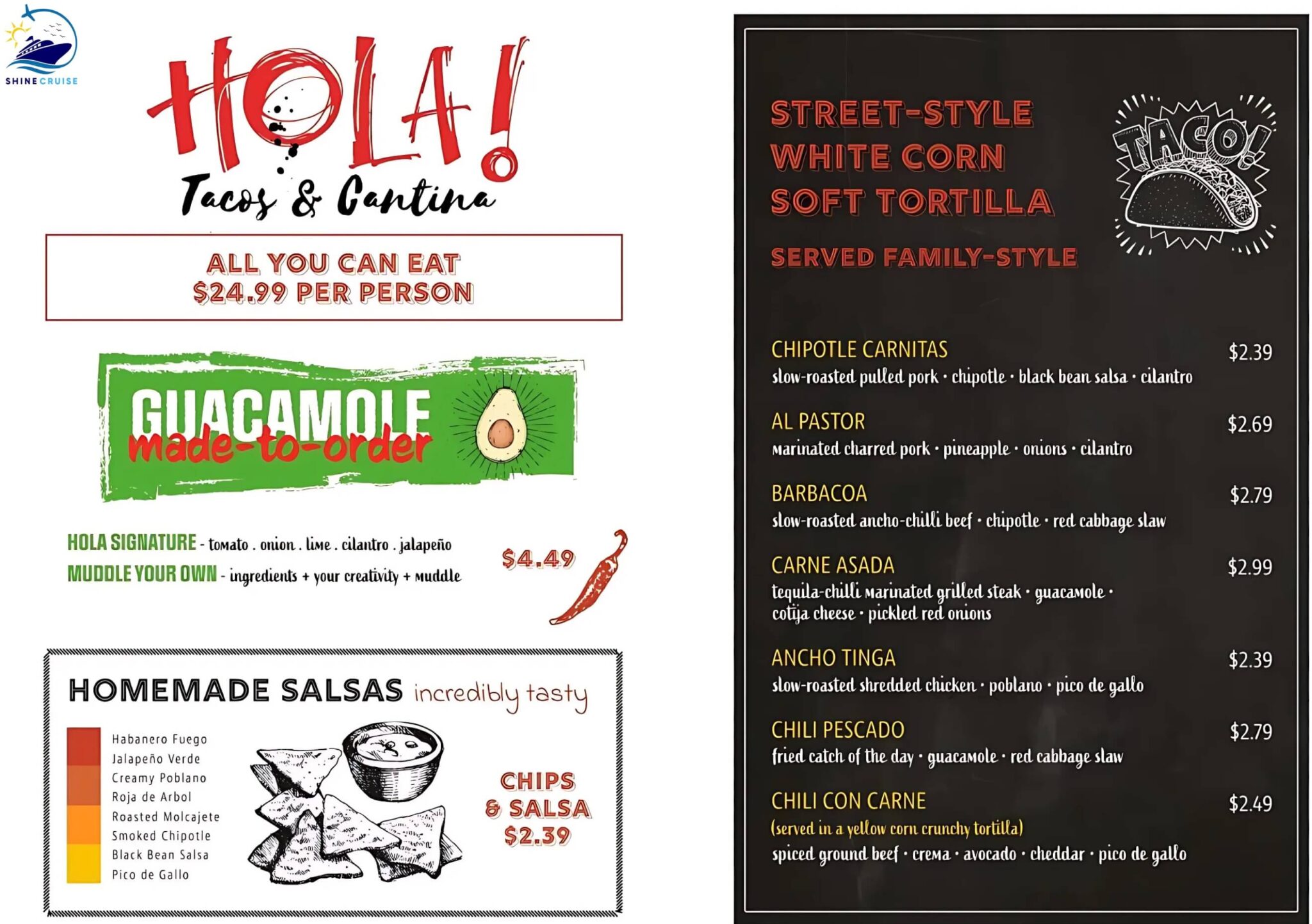 Hola Tacos MSC Menu 2025 Review, Cost and Tips