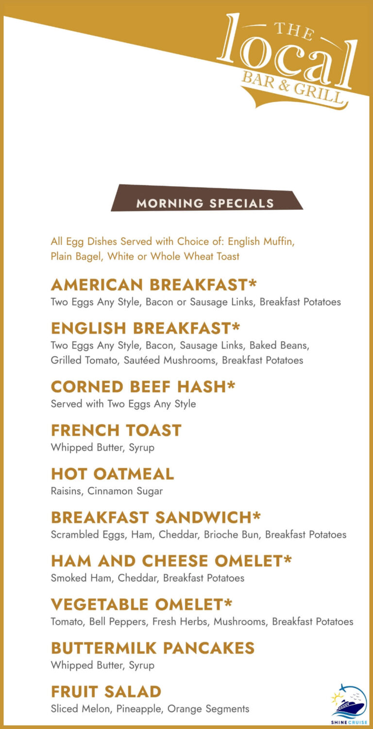 NCL The Local Menu 2025 Review & Tips - Shine Cruise