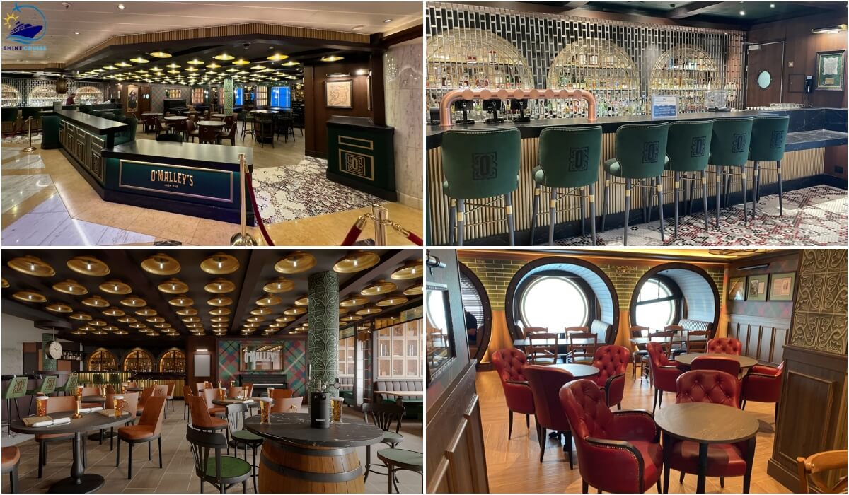 Princess Cruises O'Malley's Irish Pub Menus for 2026