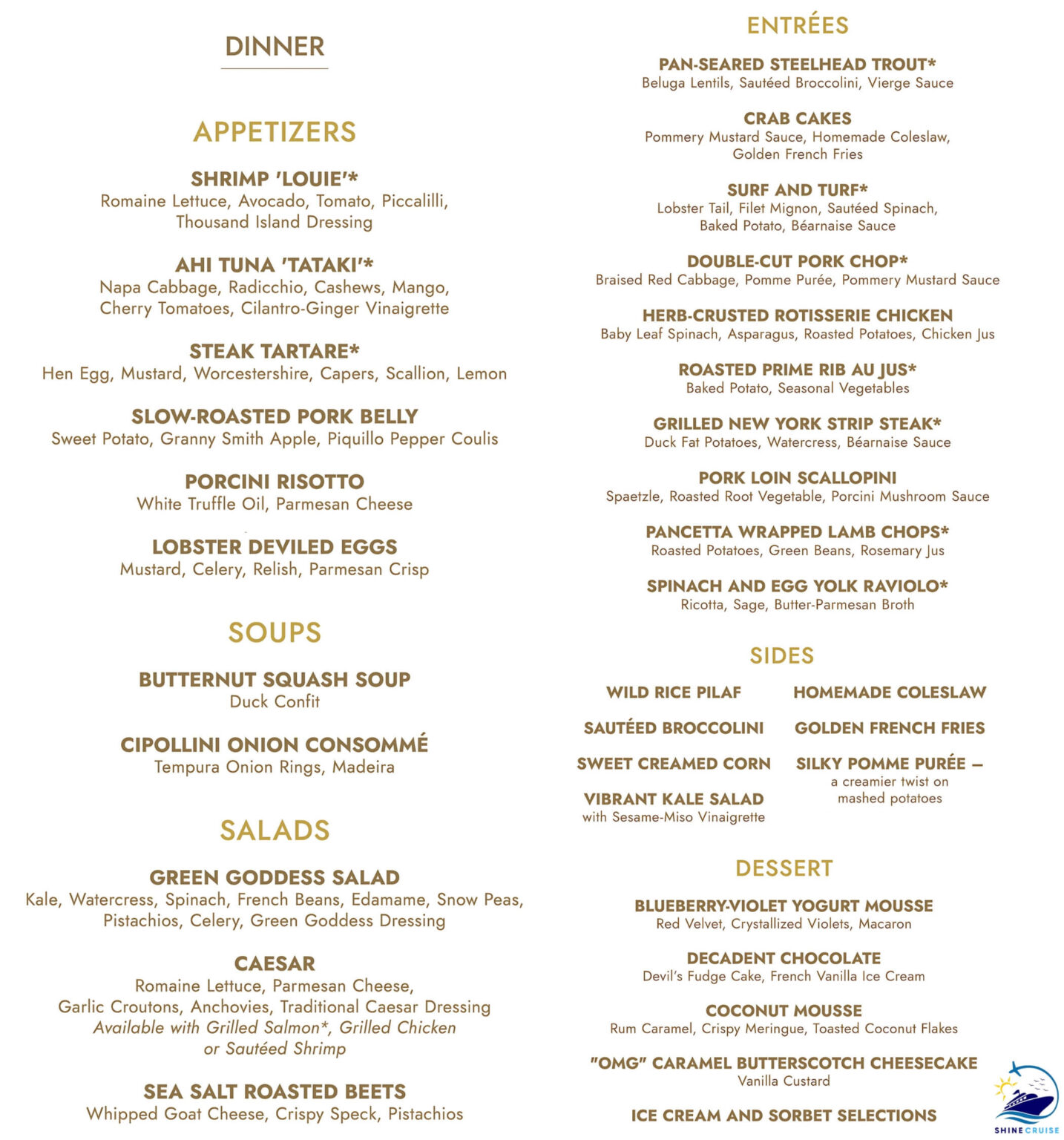 NCL Aqua Restaurants Menu 2025 Complete Guide