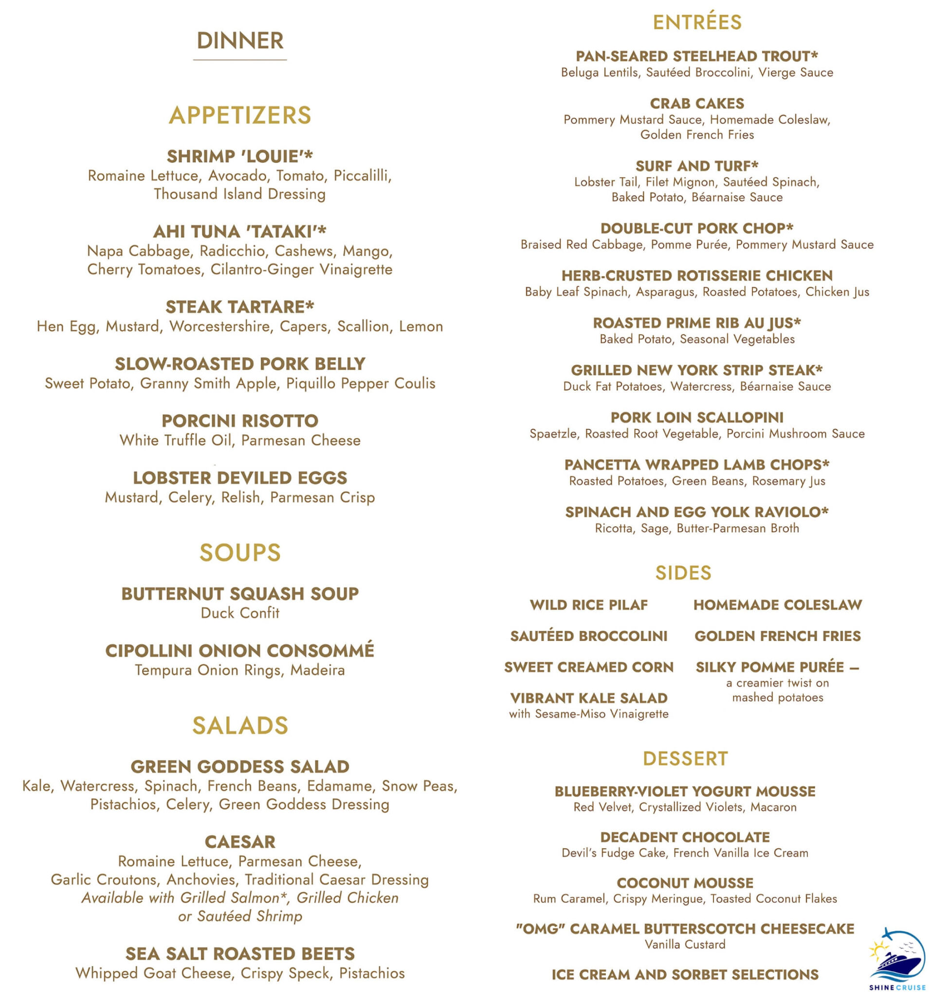 NCL Aqua Restaurants Menus for 2026 - Detailed Guide