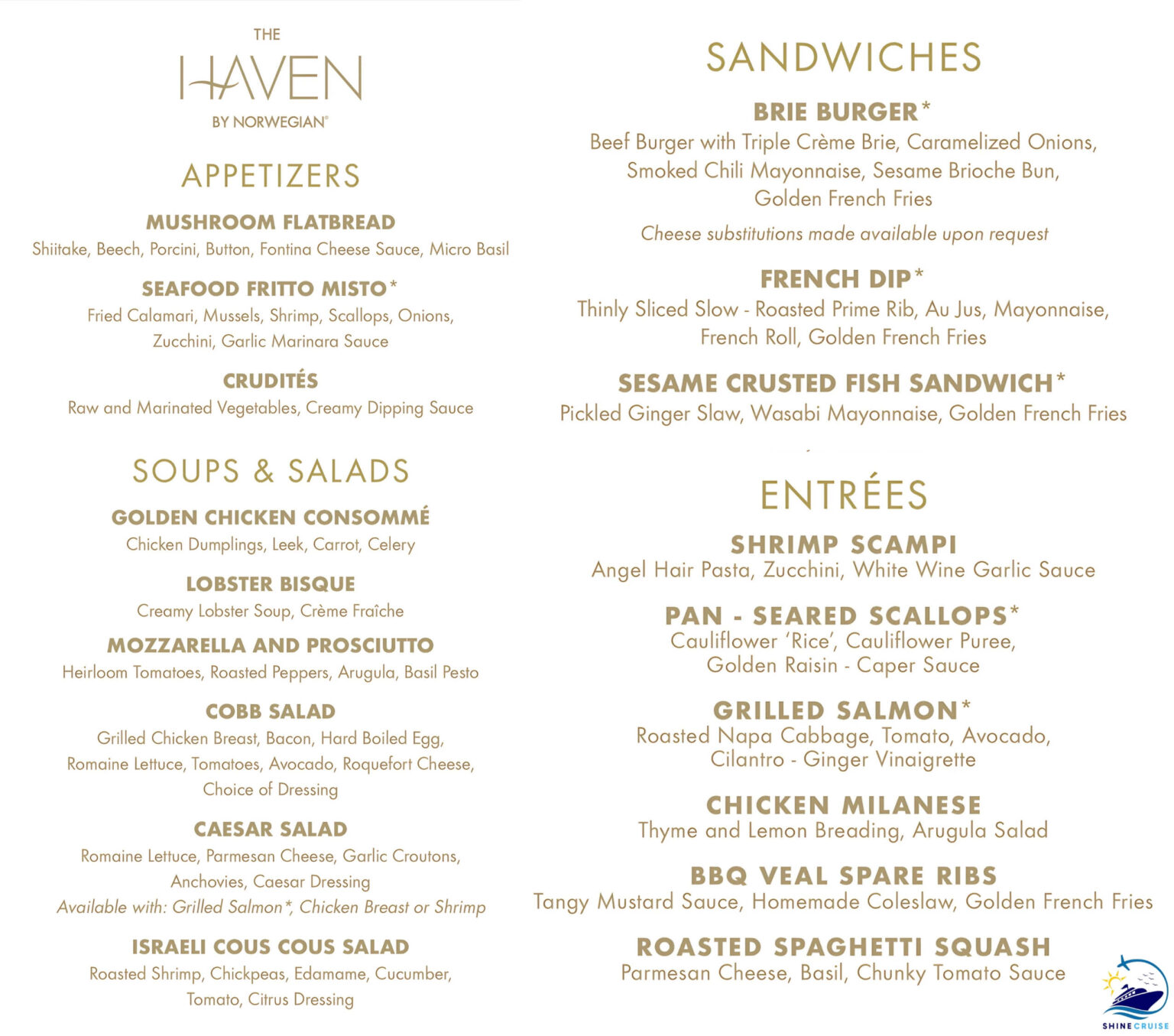 NCL Aqua Restaurants Menu 2025 Complete Guide