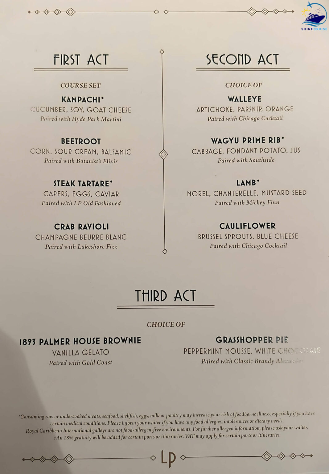 Star of the Seas Lincoln Park Supper Club Menu & Prices