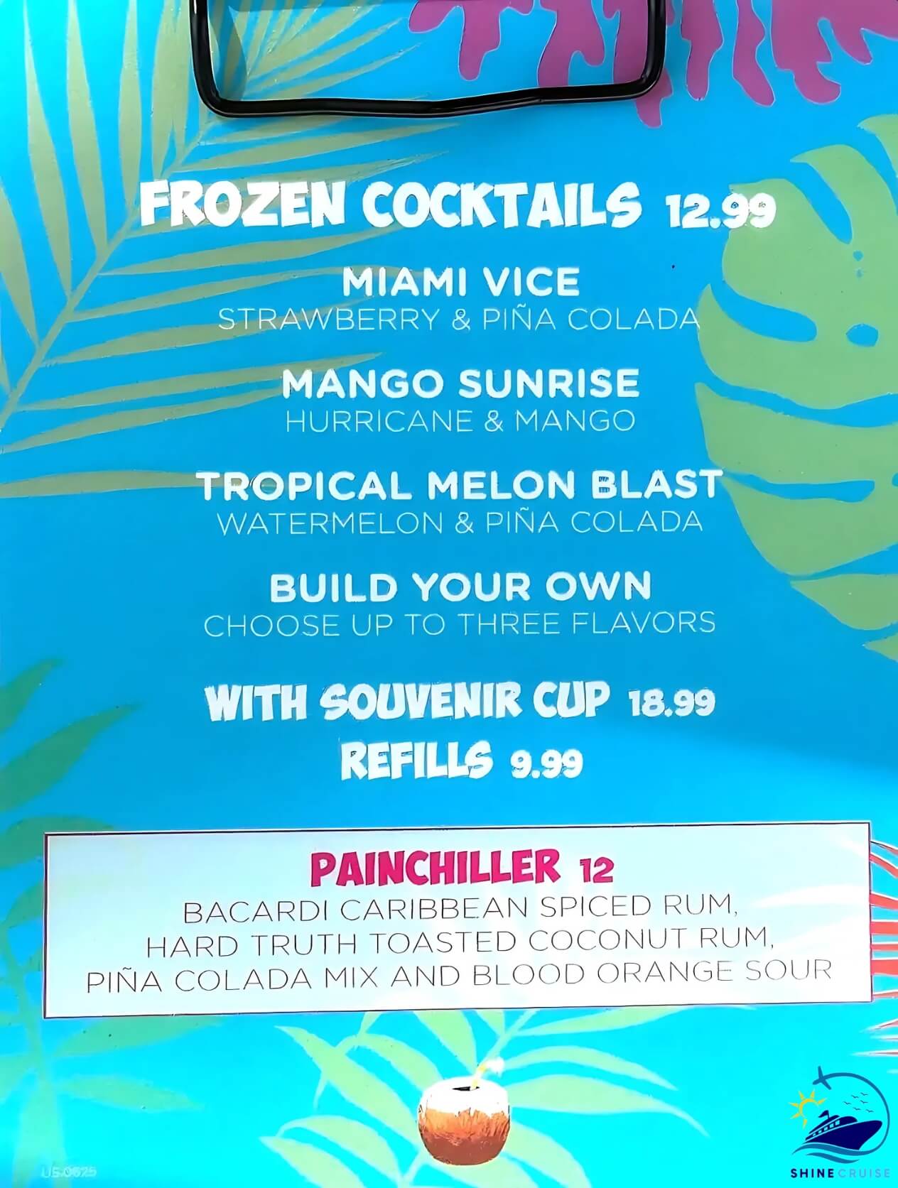 Royal Caribbean Star of the Seas Bar Menus & Drink Prices
