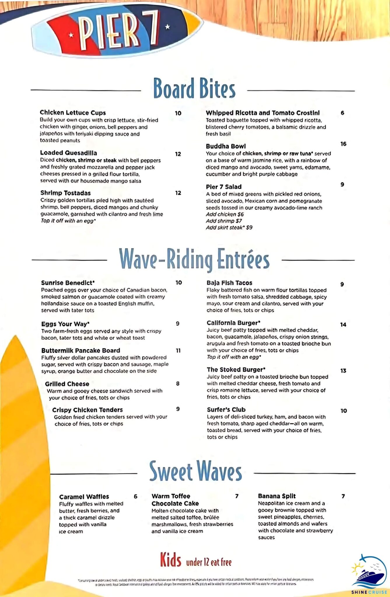 All Royal Caribbean Star of the Seas Restaurants with Menus