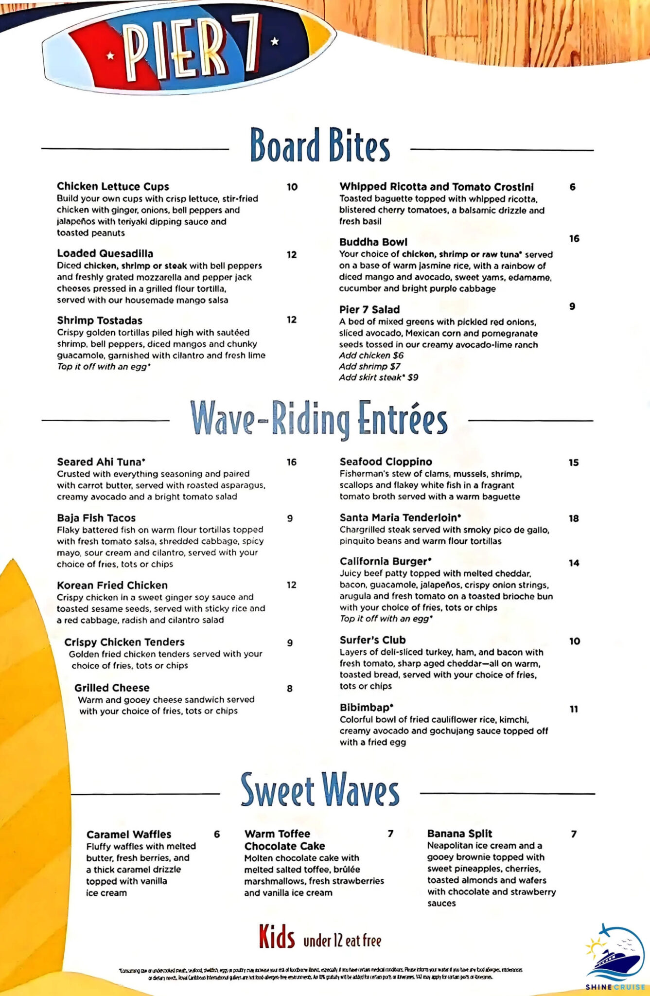 All Royal Caribbean Star of the Seas Restaurants with Menus